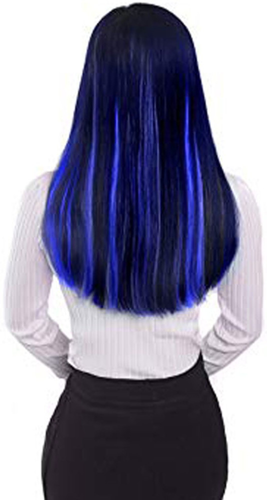 Electric Blue Black Hair