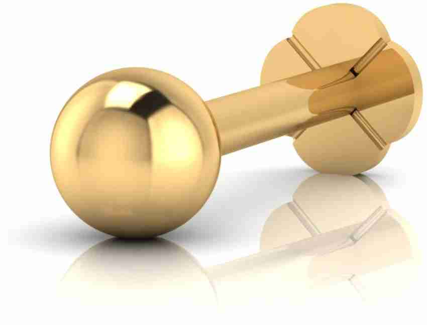 ISKI USKI Pure Gold Nose Pin 18kt Yellow Gold Stud Price in India Buy ISKI USKI Pure Gold Nose Pin 18kt Yellow Gold Stud online at Flipkart