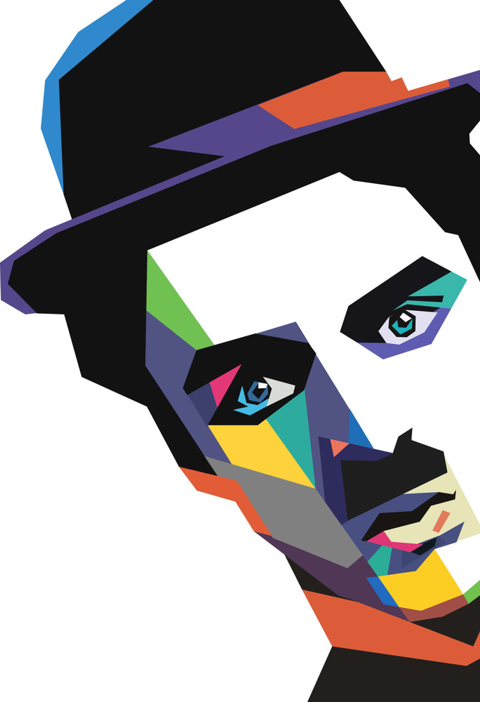 Charlie Chaplin Colour Wallpaper