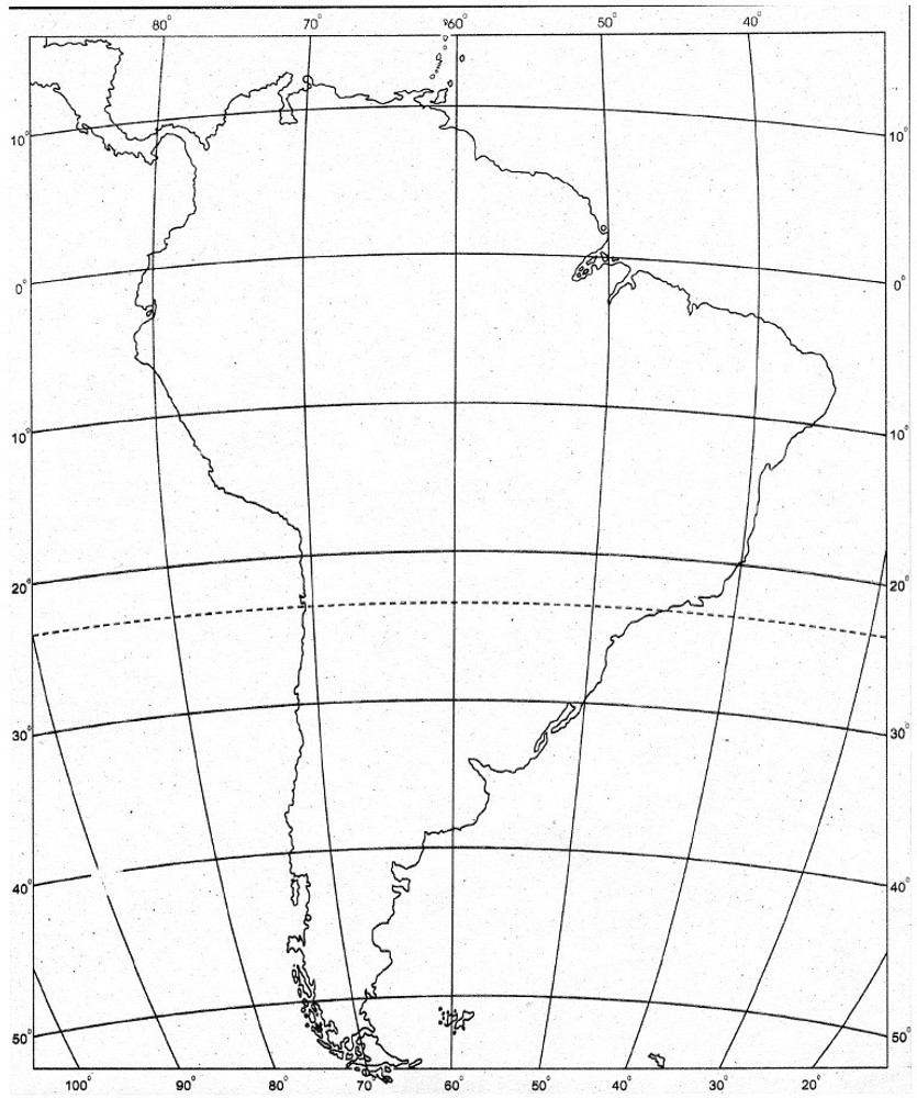 A Big Blank Map South America
