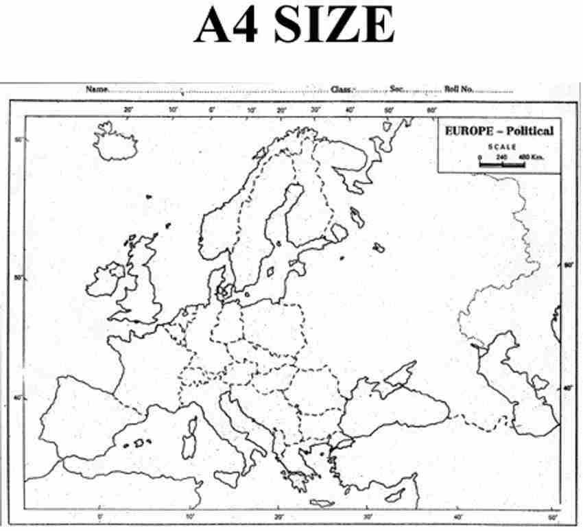 Blank Europe Political Map