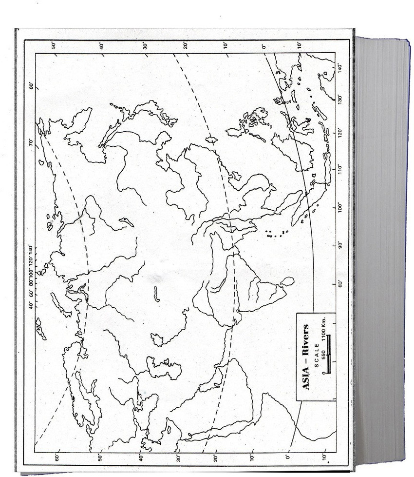 Blank Map Of Asia With Rivers