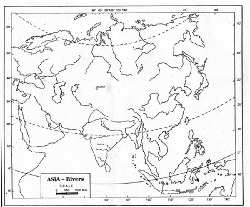 Blank Map Of Asia With Rivers Indonesia Rivers Cut Out Stock Images