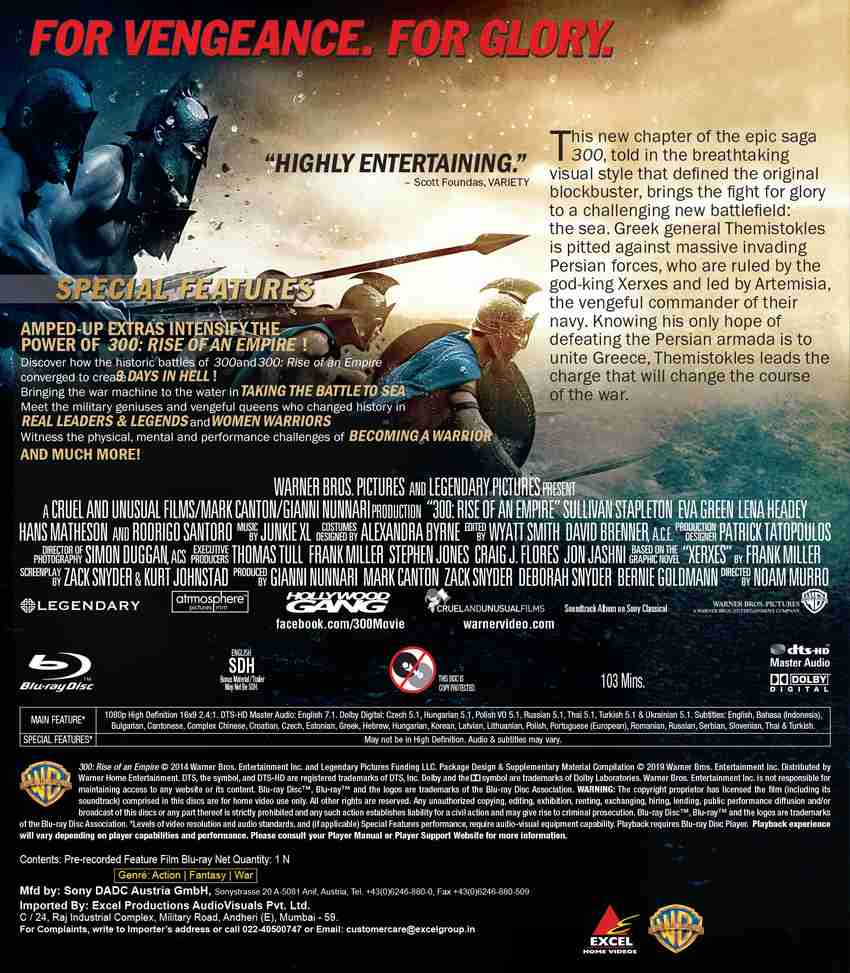 300 Rise Of An Empire Blu Ray Cover