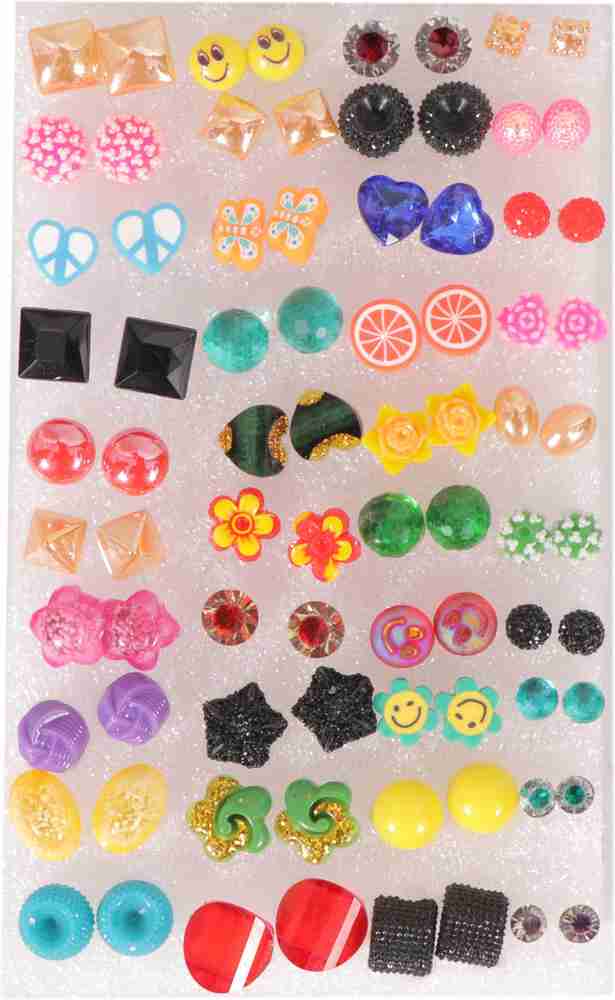 Earrings Plastic Studs