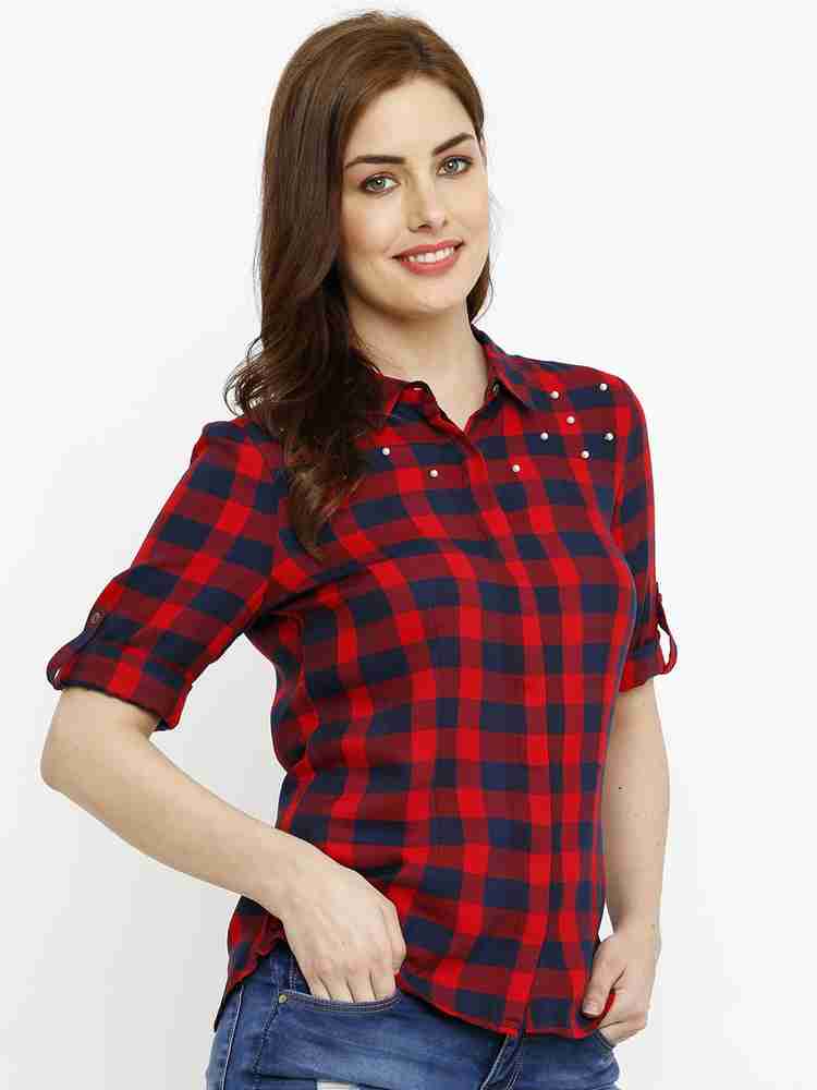 Jeans And Check Shirt For Girls