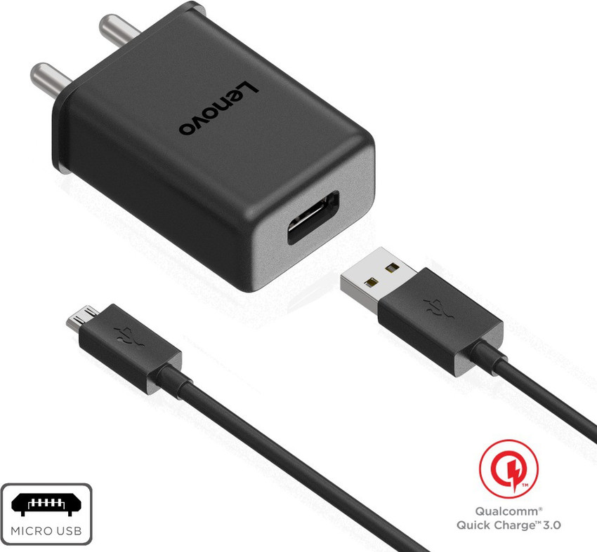 Lenovo 15 W 3 A Wall Charger for Mobile with Detachable Cable Lenovo Flipkart