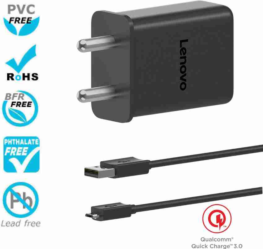 Lenovo 15 W 3 A Wall Charger for Mobile with Detachable Cable Lenovo Flipkart