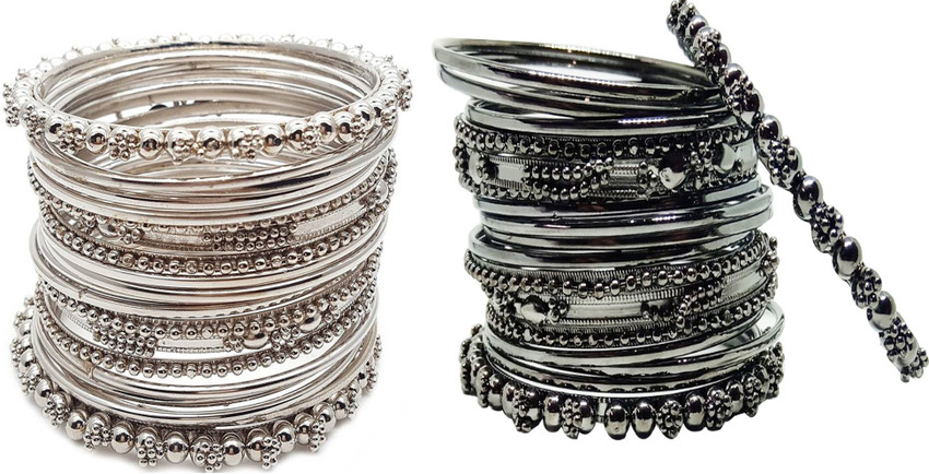 Black metal bangles flipkart store