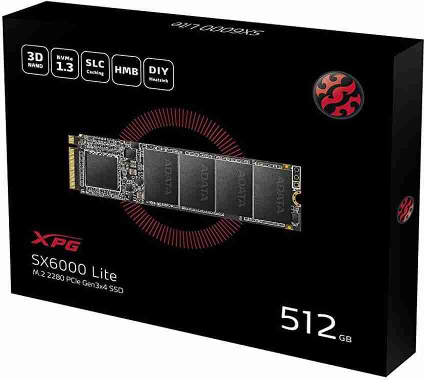 ADATA XPG SX6000 Lite PCIe NVMe M.2 2280 512 GB Laptop Black ADATA XPG SX6000 Lite PCIe NVMe M.2 2280 512 GB Laptop Black