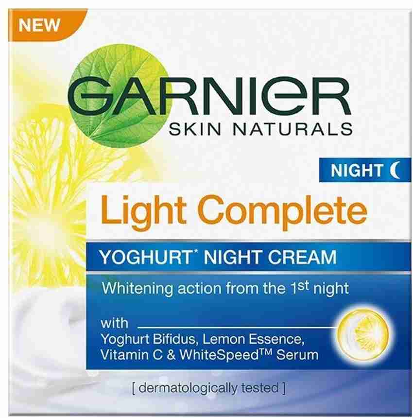 GARNIER Skin Naturals Light Complete Night Cream Price in India Buy GARNIER Skin Naturals Light Complete Night Cream Online In India Reviews Ratings Features Flipkart