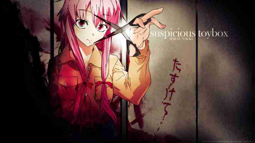 Yuno Gasai Blood Blood Gasai Yuno Long Hair Mirai Nikki Pink Hair