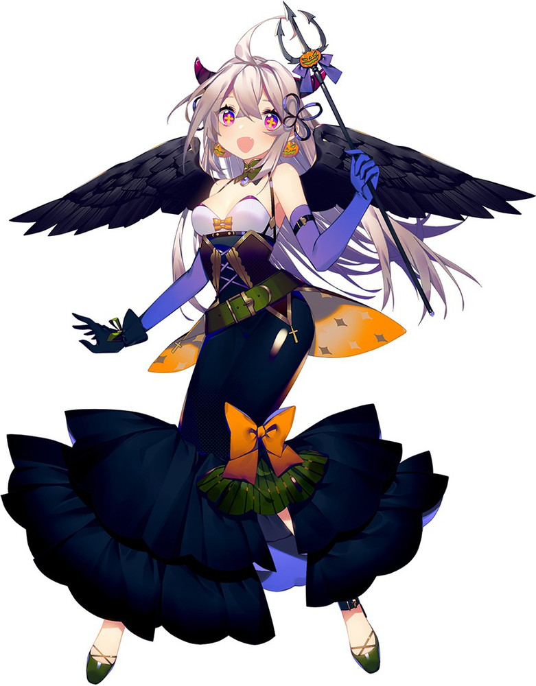 Anime Girl With White Hair And Red Eyes And Wings