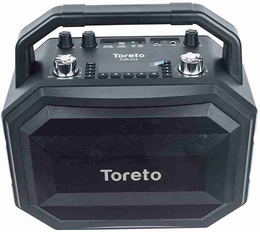 Buy Toreto Portable Wireless Party Speaker with Karaoke Mic for Singing Recording 60 W Bluetooth Speaker Online from Flipkart