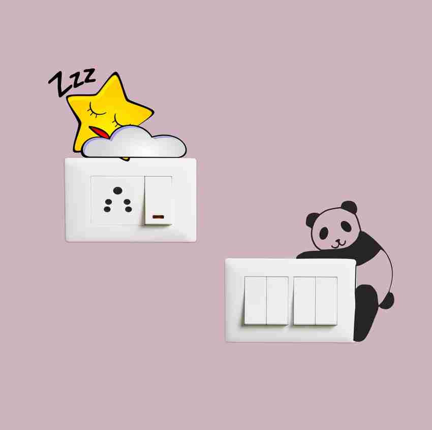 how to draw super cute light switch panda