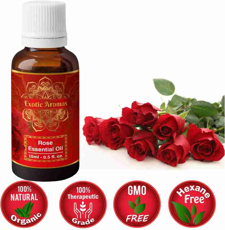 Exotic Aromas Rose Essential Oil Pure, Natural, And Organic