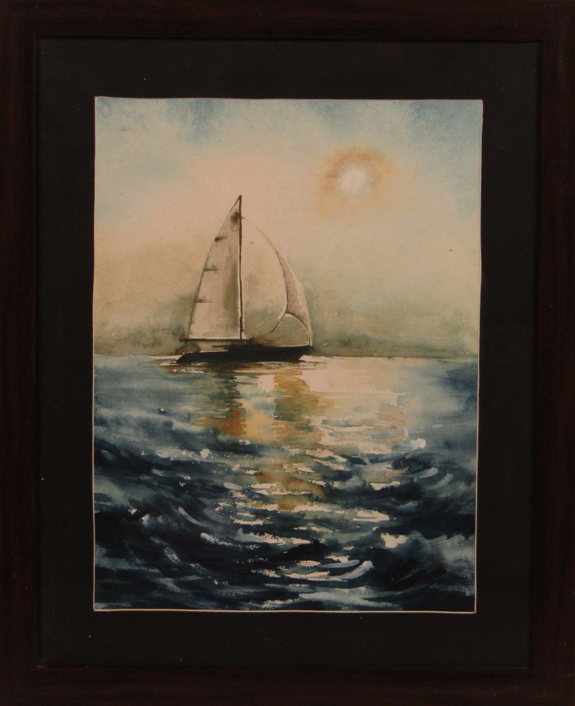 Watercolor Painting Sun Shining