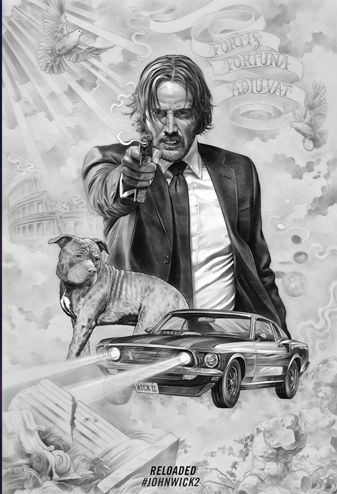how to draw john wick