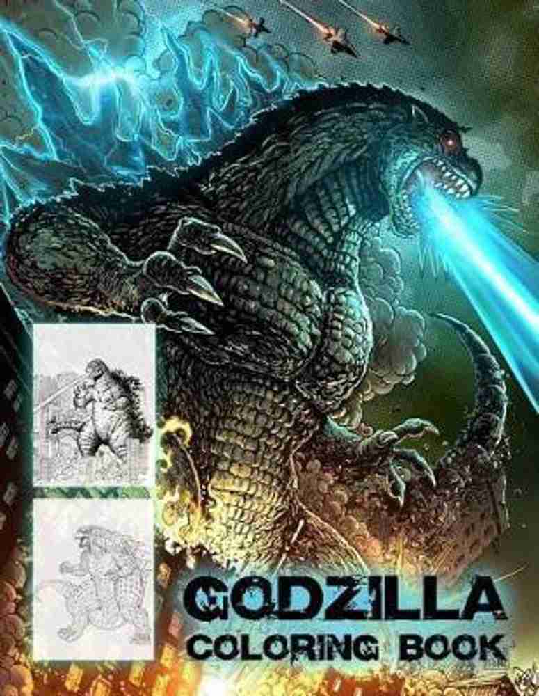 godzilla coloring pages paperback