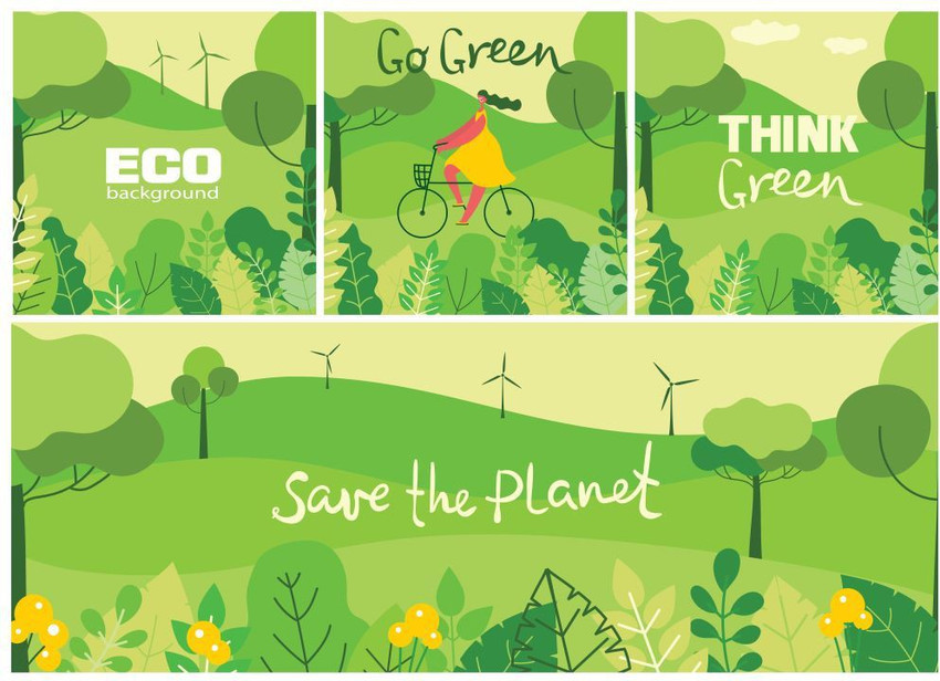 Go Green Earth Posters