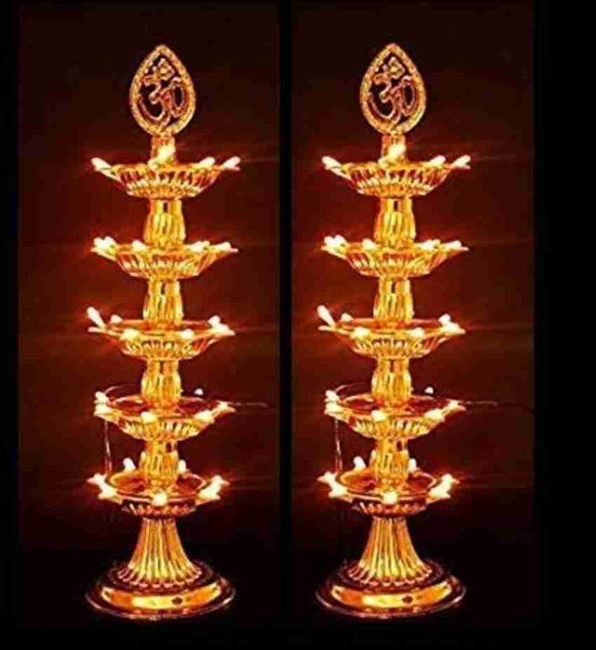 Lighting Lamp In Temple