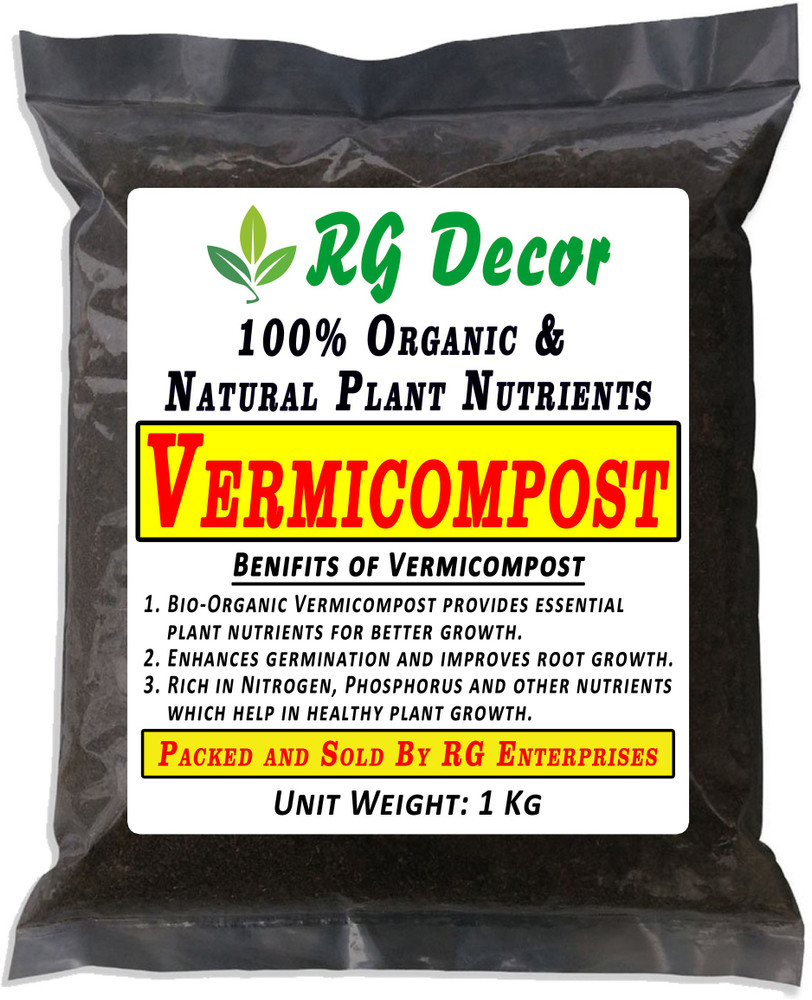 RGDECOR 1 Kg 100 Natural Vermicompost Earthworm Soil Manure Manure Price in India Buy RGDECOR 1 Kg 100 Natural Vermicompost Earthworm Soil Manure Manure online at Flipkart