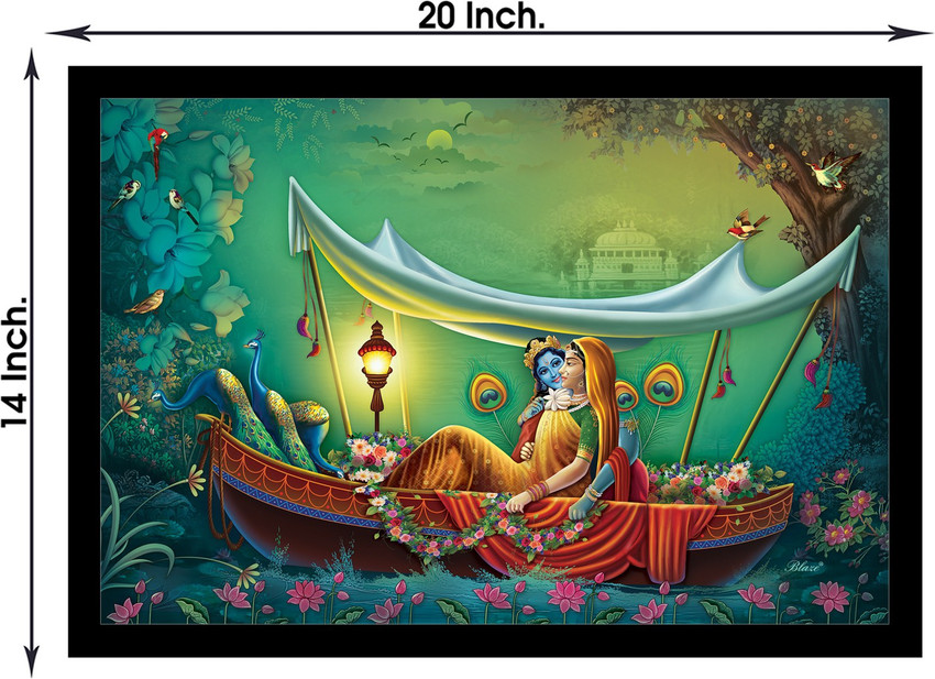 Radha Krishna On Boat