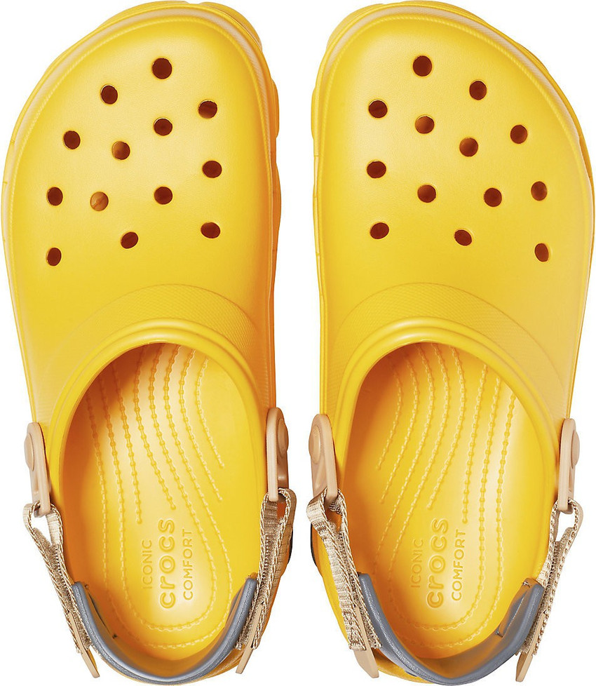 Mustard yellow crocs store