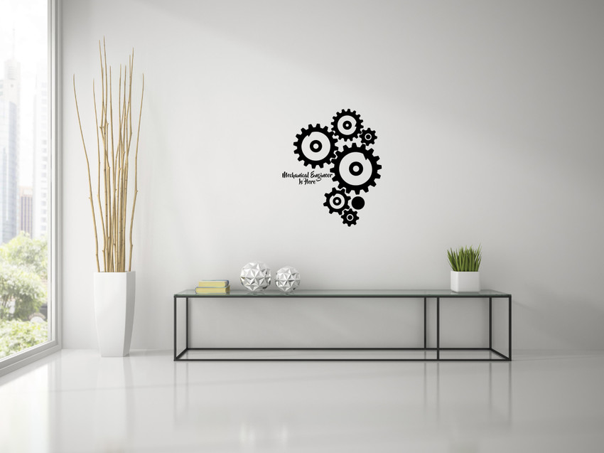 PEACOCKRIDE 60 cm Mechanical Engineer Self Adhesive Sticker