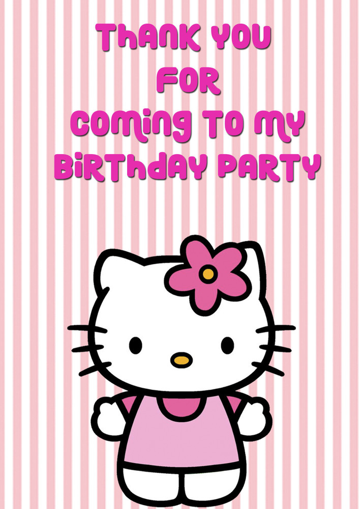 Hello Kitty Thank You Cards Printable