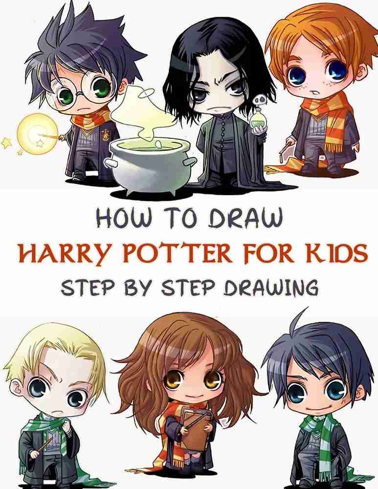 how to draw harry potter book cover step by step