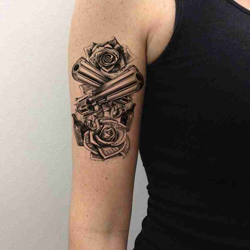 Double Gun Tattoos