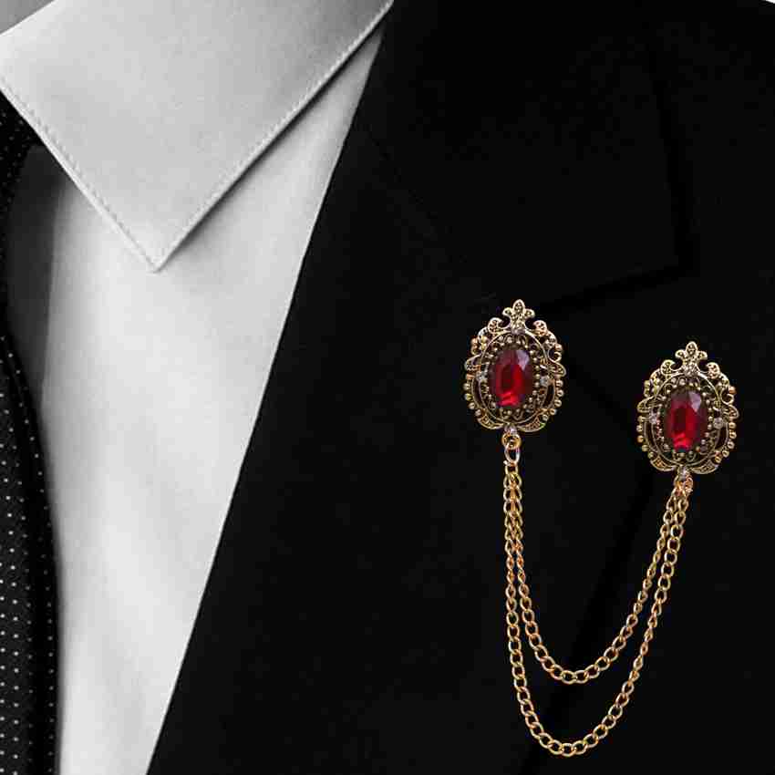Maroon brooch store