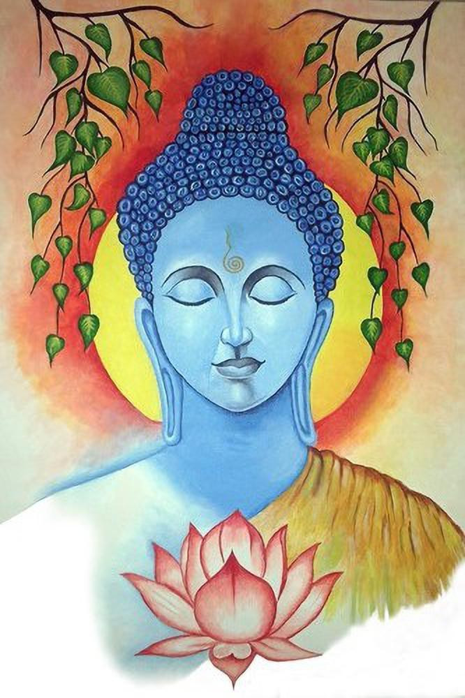 Simple Buddha Drawing Happy