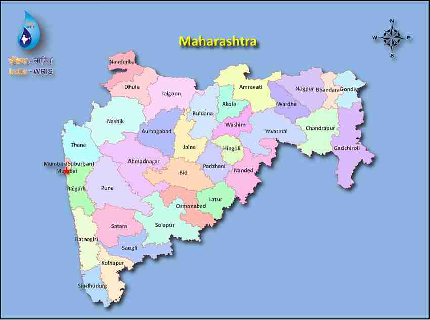 Maharashtra Map Physical Map Of Maharashtra Paper Print Maps Posters