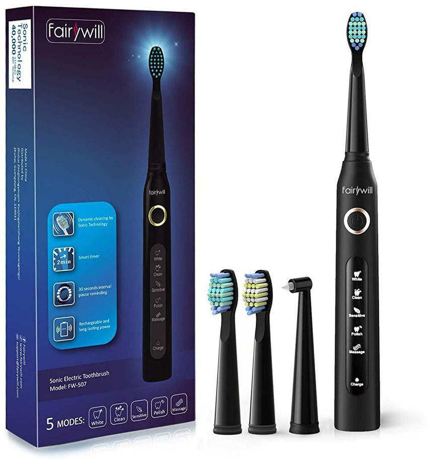 Fairywill Electric Toothbrush Powerful Sonic Cleaning Electric Toothbrush Fairywill Flipkart