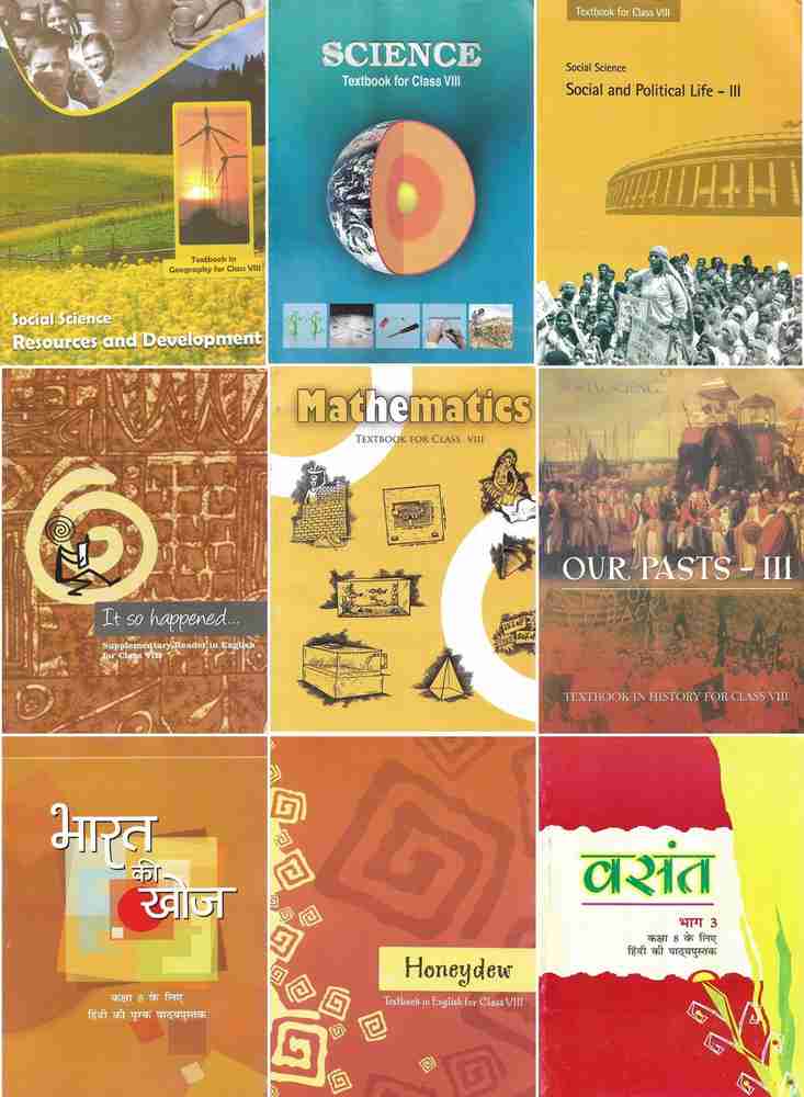 NCERT TEXTBOOK BOOK SET FOR CLASS- 8TH (Vasant-3, Bharat Ki, 57% OFF
