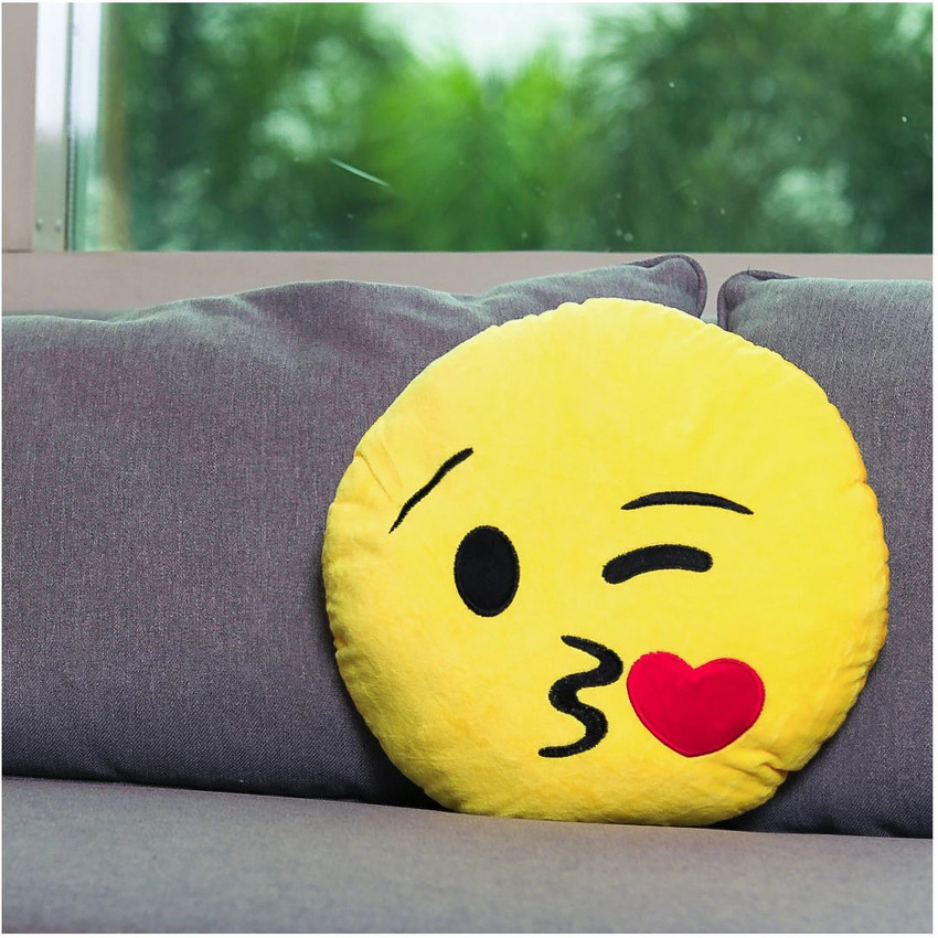 Emoji Kissy Face Pillows