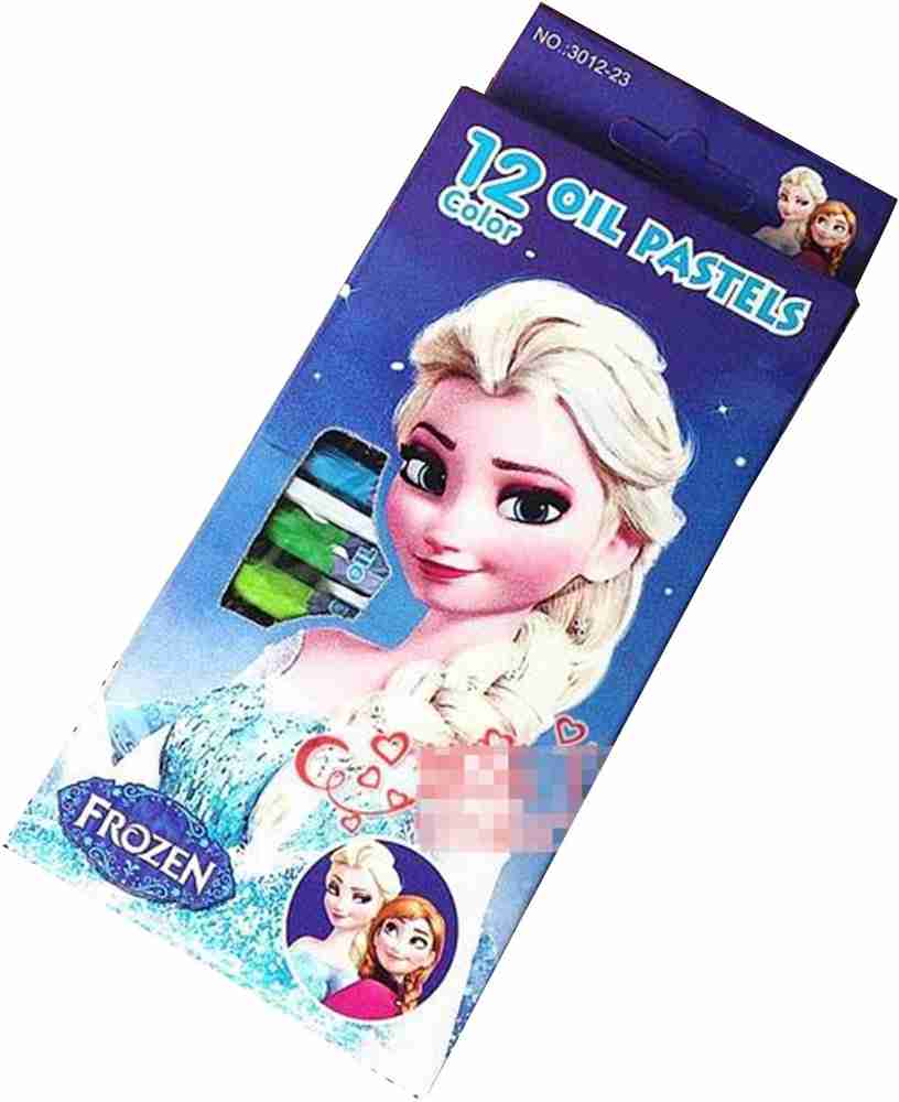 how to draw elsa with oil pastels