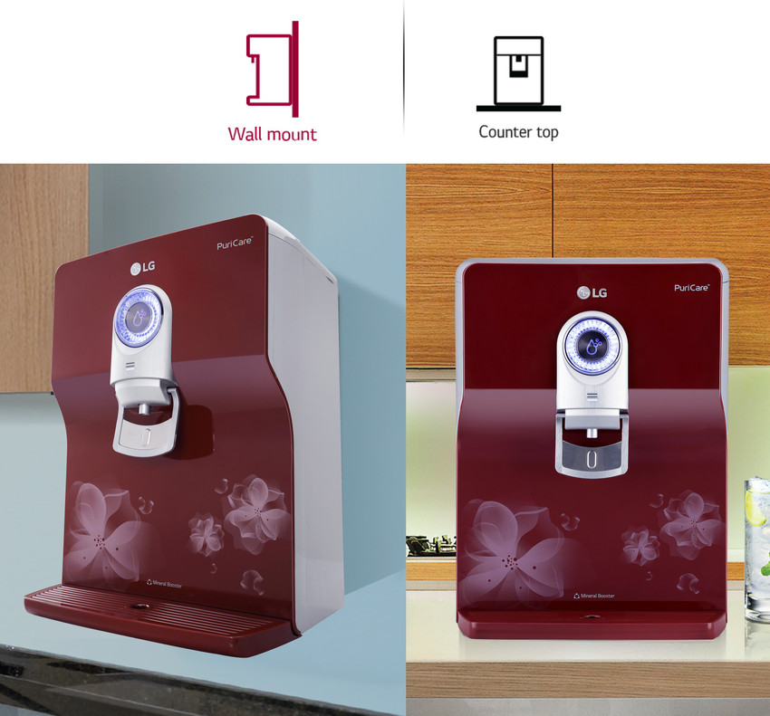 LG WW172EP 8 L RO UV Water Purifier Dual Protection Airtight Stainless Steel Tank Mineral Booster with Multi Stage Filtration Process and Digital Sterilization care LG Flipkart