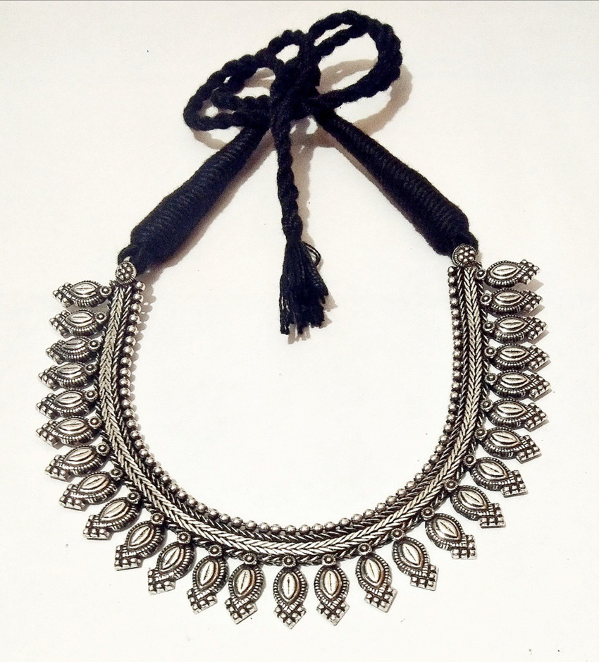Flipkart black metal necklace store