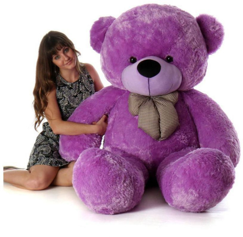 TEDDY HEART Soft Toy Teddy Bear for Girls Panda Teddy Bears Violet Size 5 Feet 152 cm Soft Toy Teddy Bear for Girls Panda Teddy Bears Violet Size 5 Feet