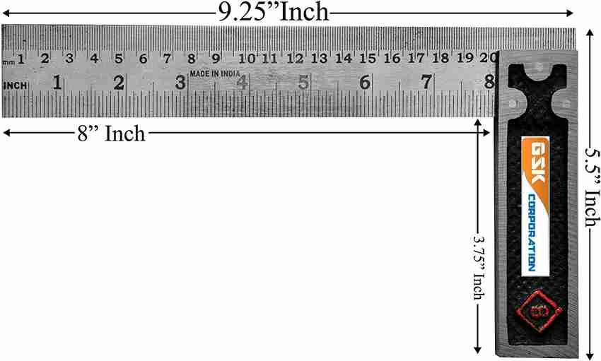 GSK Corporation Tri Square Tool 90 Degrees Right Angle Ruler 8 Inch Tri Square Price in India Buy GSK Corporation Tri Square Tool 90 Degrees Right Angle Ruler 8 Inch Tri Square online