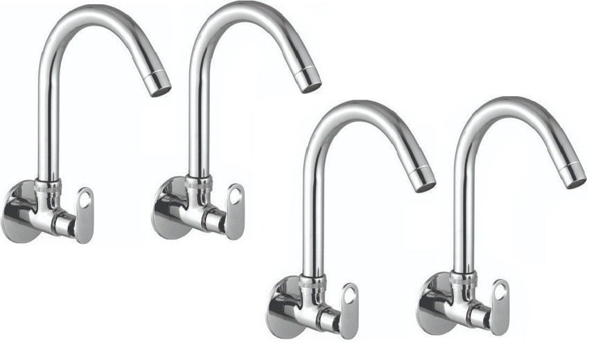Wall Mounted Kitchen Tap Set Black - Home Alqu