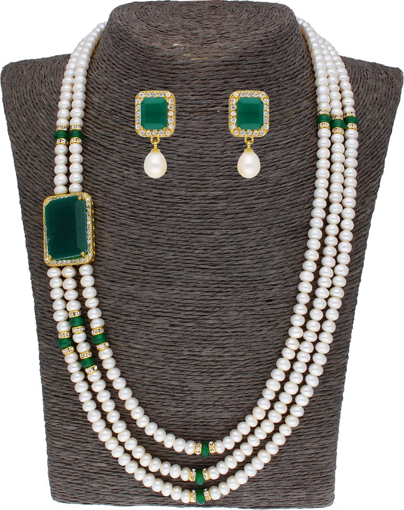 Jagdamba pearls necklace set store