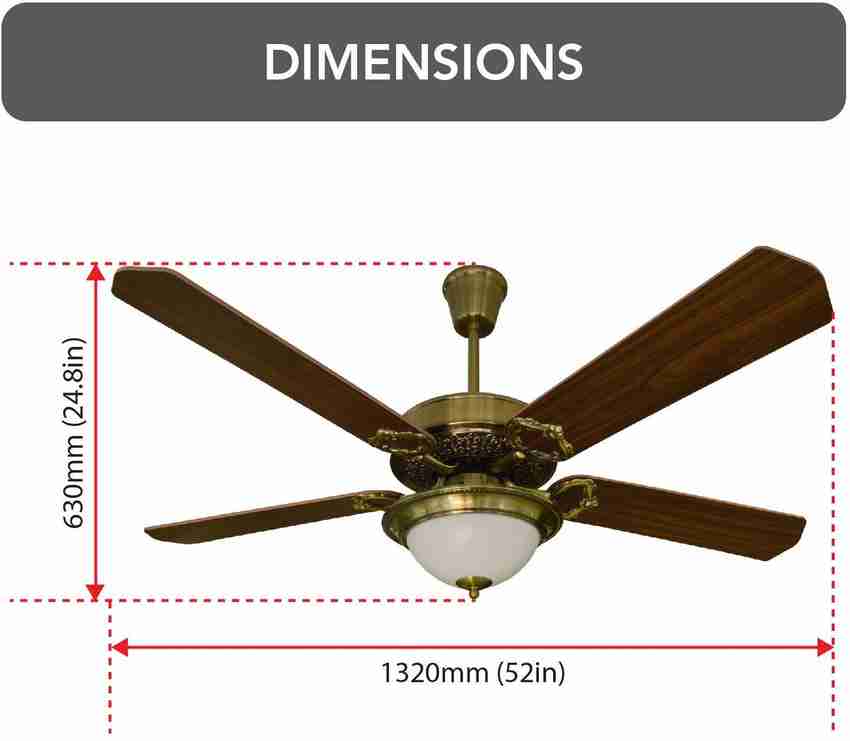 Ceiling Fan Dimensions India | Shelly Lighting