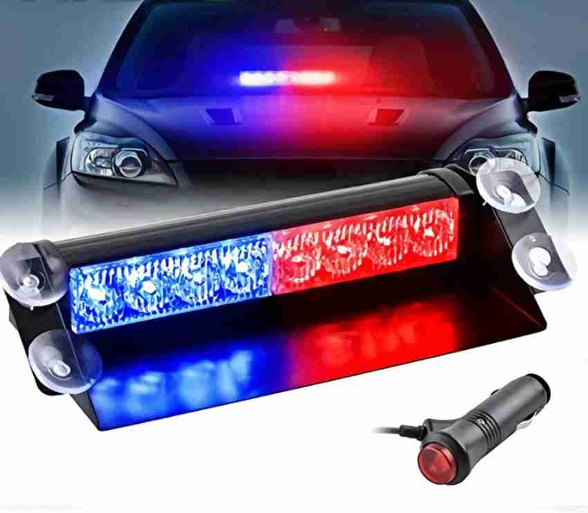 EliteAuto Heavy duty 8 LED Strobe Waterproof Lights Blue Red Flasher Police Warning Lamp for Car Dash Car Fancy Lights Price in India Buy EliteAuto Heavy duty 8 LED Strobe Waterproof Lights