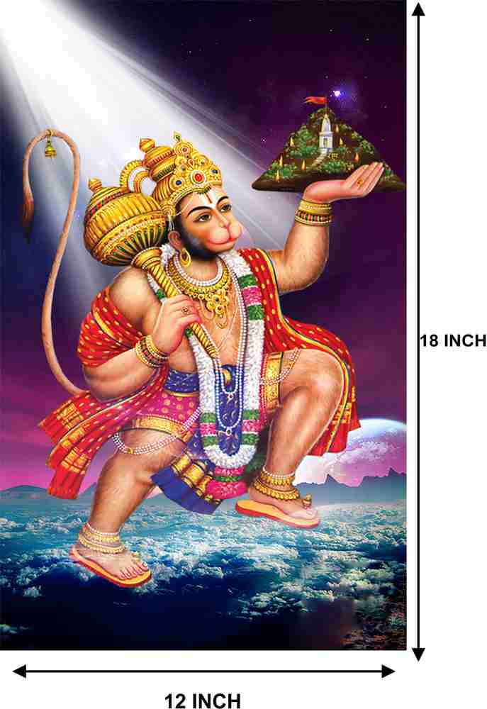 Gods Hanuman Hd Decorative Poster | God Wall Poster | Lord Hanuman Ji