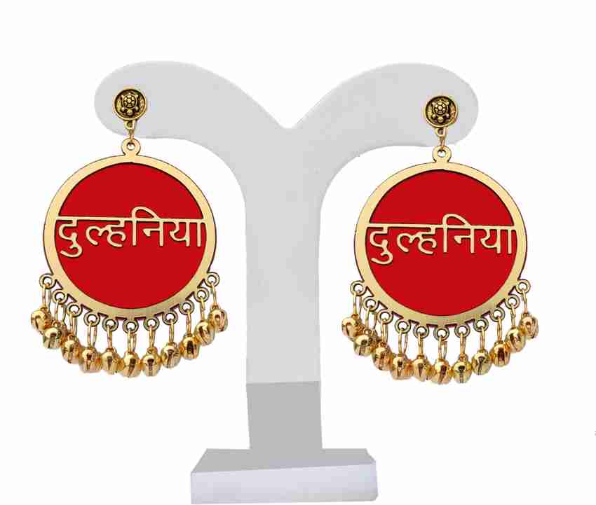 Bride written earrings store