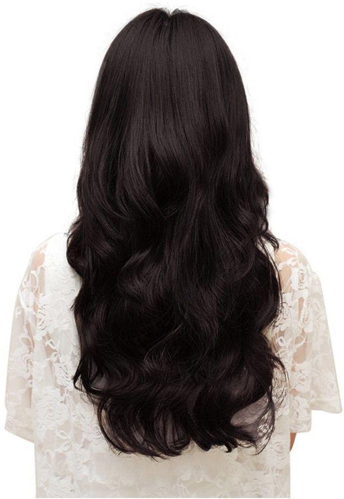 Black Wavy Hair Back View